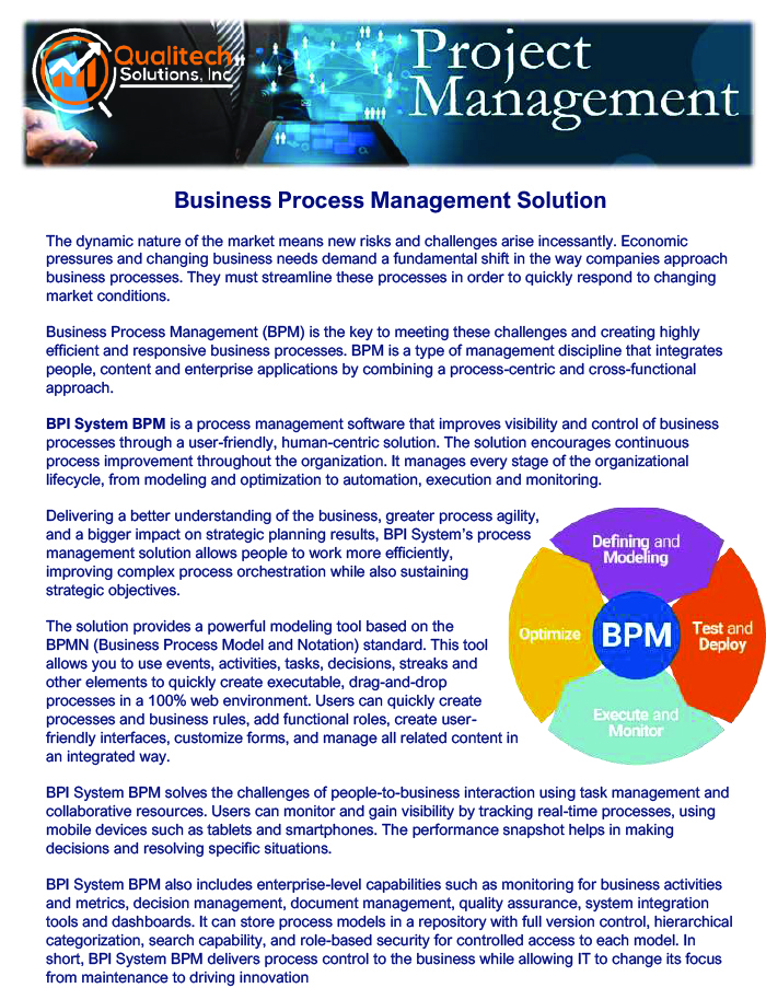 Business Process Management (BPM Solution) - Qualitech Solutions